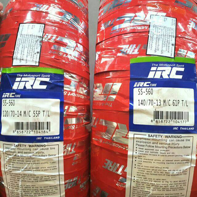 ยางนอก (IRC) SS-560 HONDA FORZA300 ตัวแรก ยางหน้า 120/70-14/ยางหลัง 140 ...