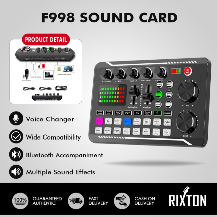 Audio Mixer V8 V8s F998 Soundcard External Sound Card For Recording ...