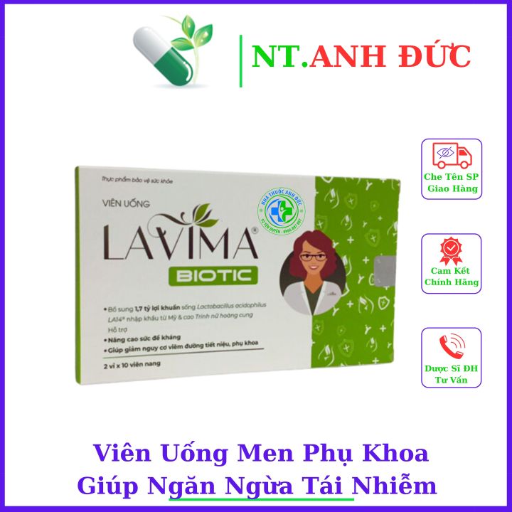 [Lavima Biotic] Men Vi Sinh Vùng Kín, Viên Uống Phụ Khoa, Giảm Khí Hư ...