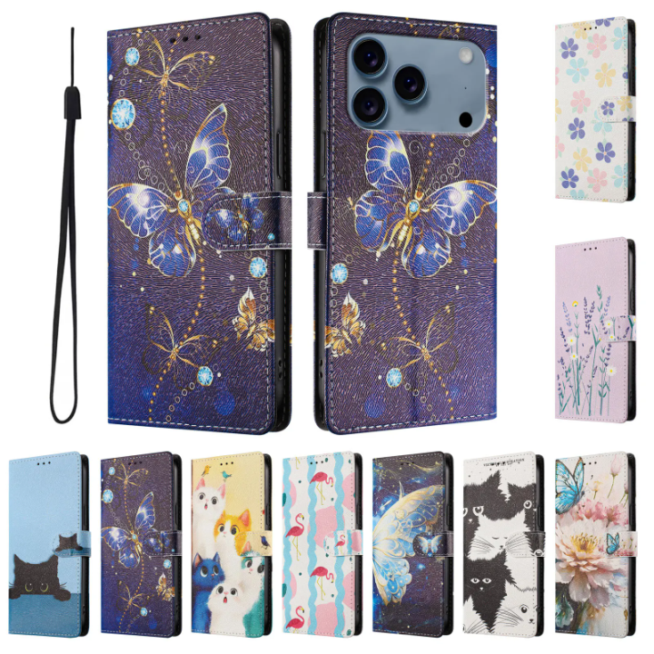 Fashion Leather Flip Case For Xiaomi Poco C40 C50 C61 C71 C75 F5 F6 F7 ...