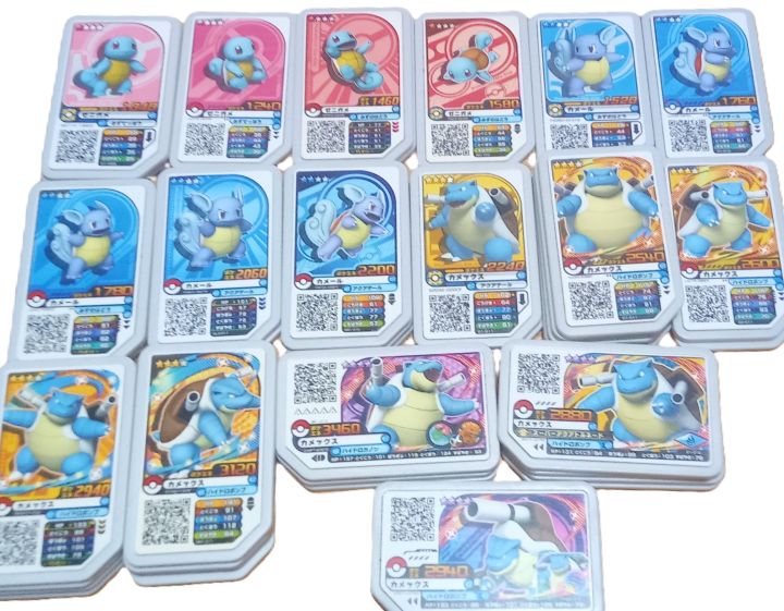 Pokemon Gaole Chips Japan, Squirtle, Warturtle, Blastoise, Mega ...