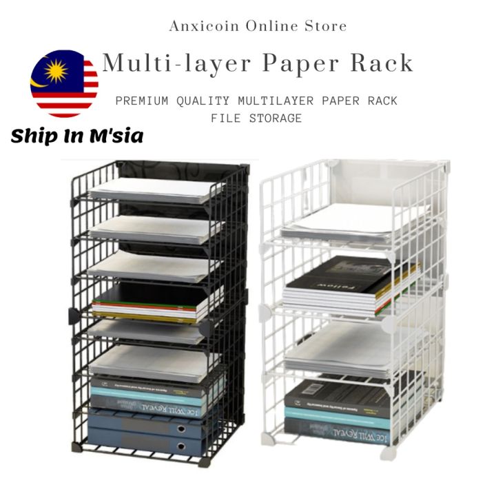 Anxicoin A4 PAPER TRAY/ 5/7 TIERS DOCUMENT RACK/ DESKTOP PAPER ...