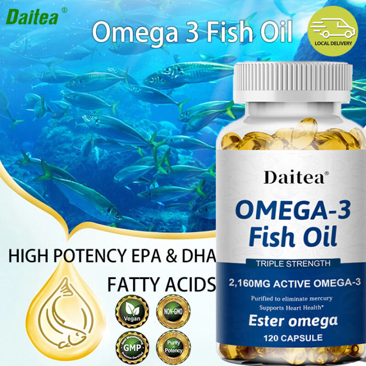 DAITEA Triple OMEGA-3 ผลิตภัณฑ์เสริมอาหารน้ำมันปลาเพื่อสุขภาพหัวใจ สมอง ...