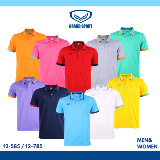 (เพิ่มสีใหม่) ของแท้ 100% เสื้อโปโลแกรนด์สปอร์ต Grand Sport ชาย-หญิง รหัสสินค้า : 12-585 / 12 ...