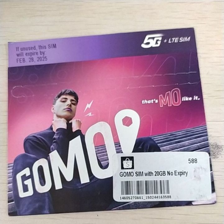 COD GOMO SIM WITH 20GB NO EXPIRY | Lazada PH