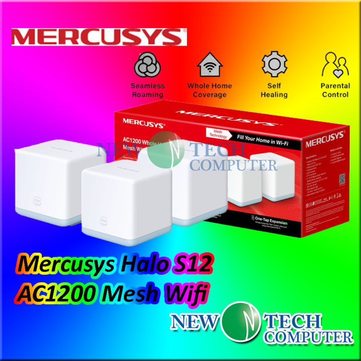 Mercusys Halo S12 AC1200 Mesh wifi (2.4Ghz + 5Ghz) Dual Band Whole Home ...