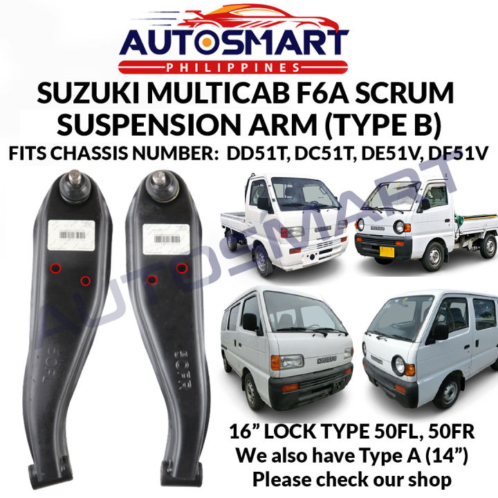 Suzuki Multicab F6A Scrum Suspension Arm 16" (Type B) | Lazada PH
