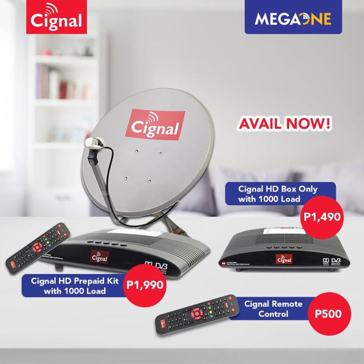 Cignal HD Prepaid Kit with 1000 Load / Cignal HD Box Only with 1000 ...