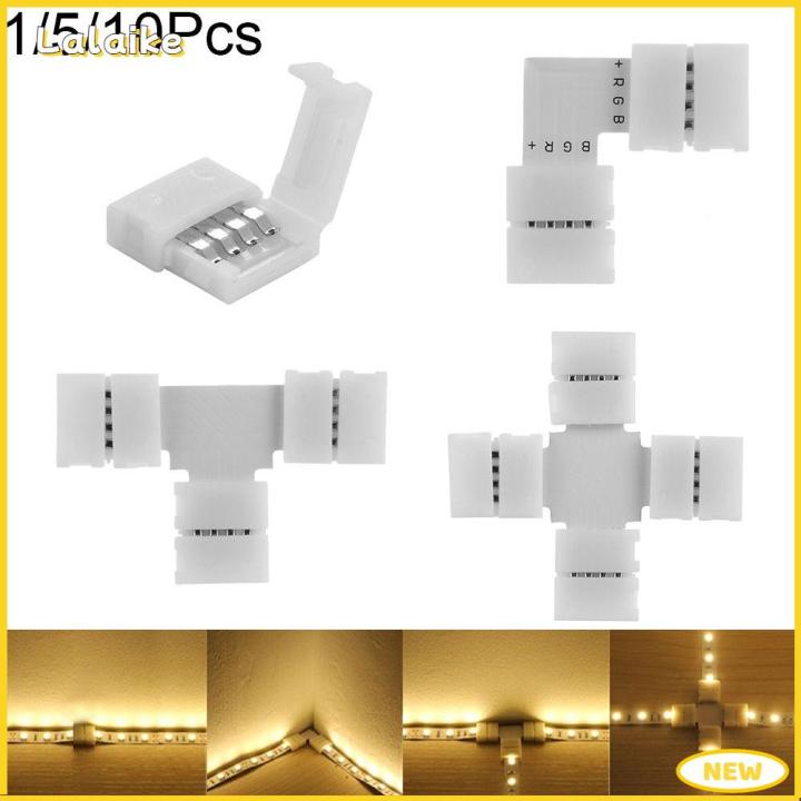 LALAIKE 1/5/10PCS For 3528 5050 Corner Clip-on Coupler PCB LED Strip ...