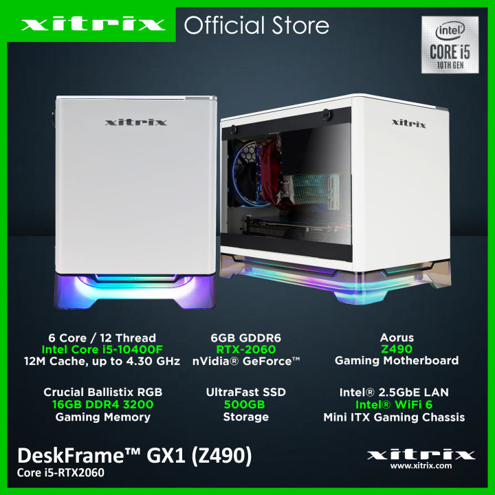 Xitrix GX1 (Z490) Core i5 Compact Gaming PC (RTX-2060, Z490 Aorus, i5 ...