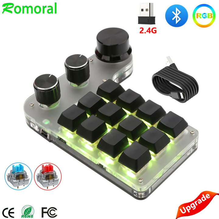 Programmable Keyboard Custom Knob Keyboard 6 9 12 15 Keys Copy Paste