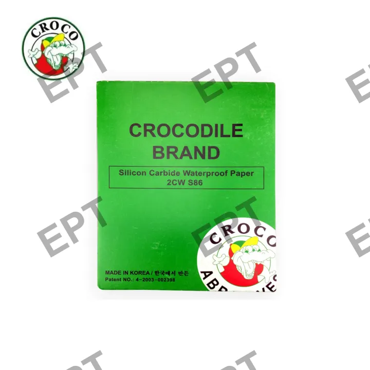 Crocodile Waterproof Abrasive Paper (SandPaper) Silicon Carbide 10pcs ...