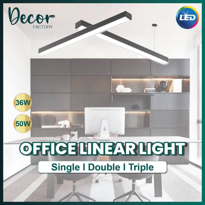 Home Linear Office Pendant Light LED T8 Linear Light Casing Kalimantang ...