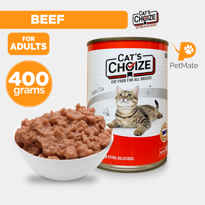Cat's Choize Adult Cat Wet Food Can Beef Pate 400g - PetMate canned ...