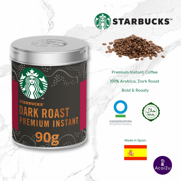 STARBUCKS® Dark Roast Premium Instant Coffee, 90g Tin | Lazada.co.th