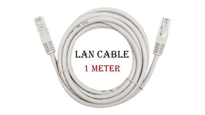 【Ready Stock】(1meter) White External Network Ethernet Cable Cat5e LAN ...