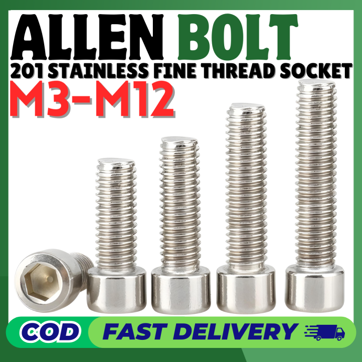 Stainless Steel Allen Bolts | Hex Socket Head Screws | M3-M12 Metric ...