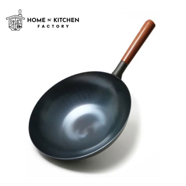 32cm Full Seasoned Japanese Carbon Steel Wok Pan (Heavy duty) | Lazada PH