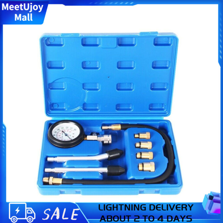 Automotive Motorcycles Petrol Engine Compression Test Gauge Tester Kit ...