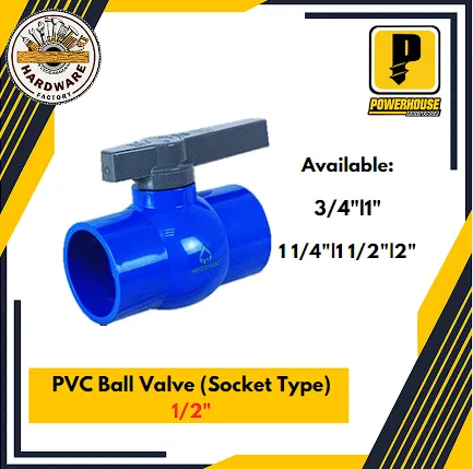 WATERHOUSE PVC Ball Valve Socket Type 1-1/2" | 1-1/4" | 1" SOLD PER ...
