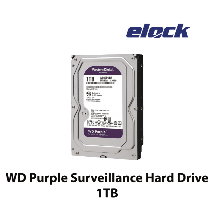 Western Digital Purple Surveillance Hard Drive 1TB | Lazada