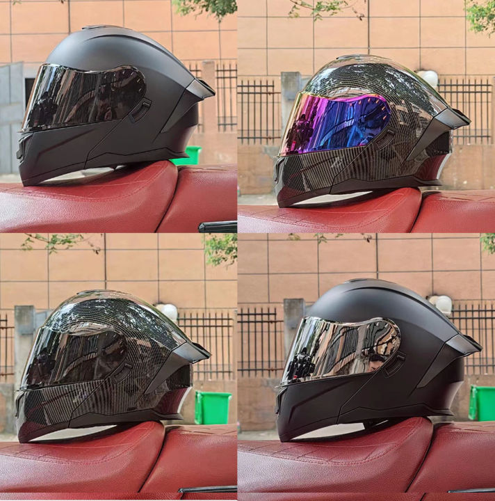 LVS 900 Flip up Helmet Modular Motorcycle Helmet Double Lens Built-in ...