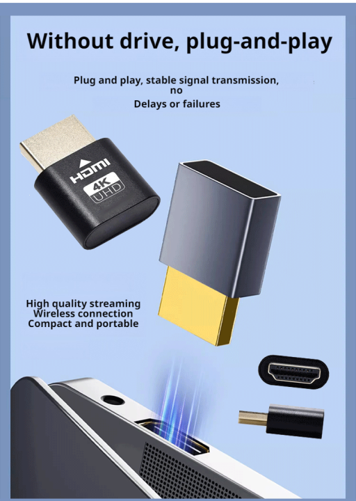 Hdmi Dummy Plug 4k Virtual Display Adapter For Gpu Rtx 3060 Mining Rig ... Hdmi Dummy Plug 4k Virtual Display Adapter For Gpu Rtx 3060 Mining Rig ...