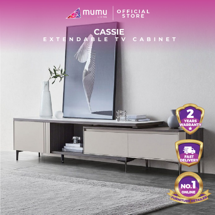 [MUMU Living] Cassie Extendable TV Cabinet | Lazada