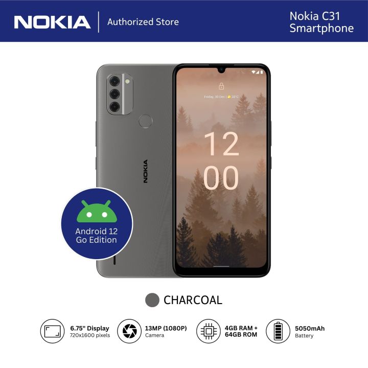 Nokia C31 Smartphone 4GB RAM + 128GB ROM | 6.745" HD+ Display with ...