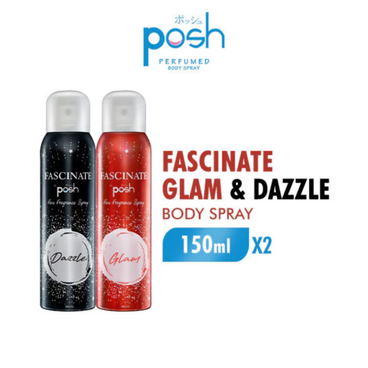 Posh Fascinate Perfumed Body Spray Glam & Dazzle 150ml | Lazada Indonesia