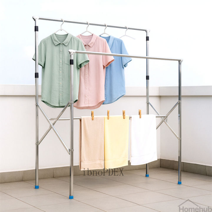 IbnoPDEX Homehub Clothes Drying Rack Laundry Foldable Stainless Steel ...