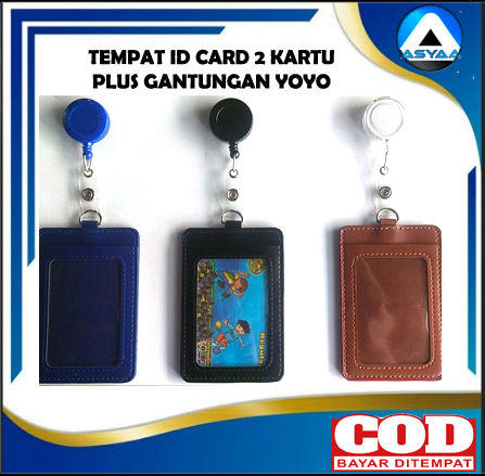 Tempat id card plus gantungan ( Untuk 2 Kartu ) | Lazada Indonesia