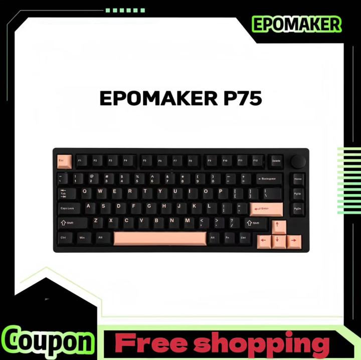 EPOMAKER P75 mechanical keyboard GASKET Wireless tri mode RGB ergonomic ...