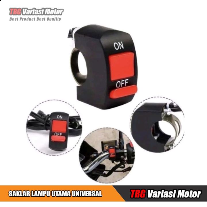 Saklar Lampu Motor Utama On Off Universal Varian Warna Merah Hitam ...