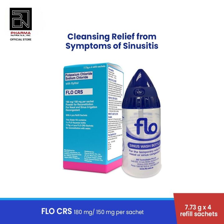 FLO CRS with Xylitol Kit - Nasal & Sinus Irrigation Solution | Lazada PH