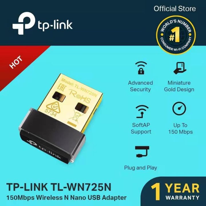 TP-Link TL-WN725N 150Mbps Wireless N Nano USB Adapter WiFi Receiver ...