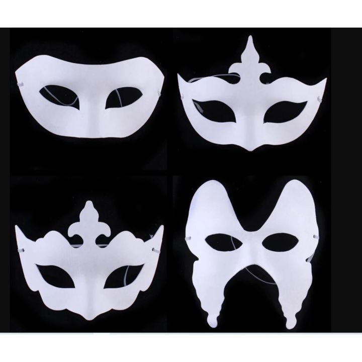 DIY Arts White Paper Children Painting Face Mask Halloween Party ( A030 ...