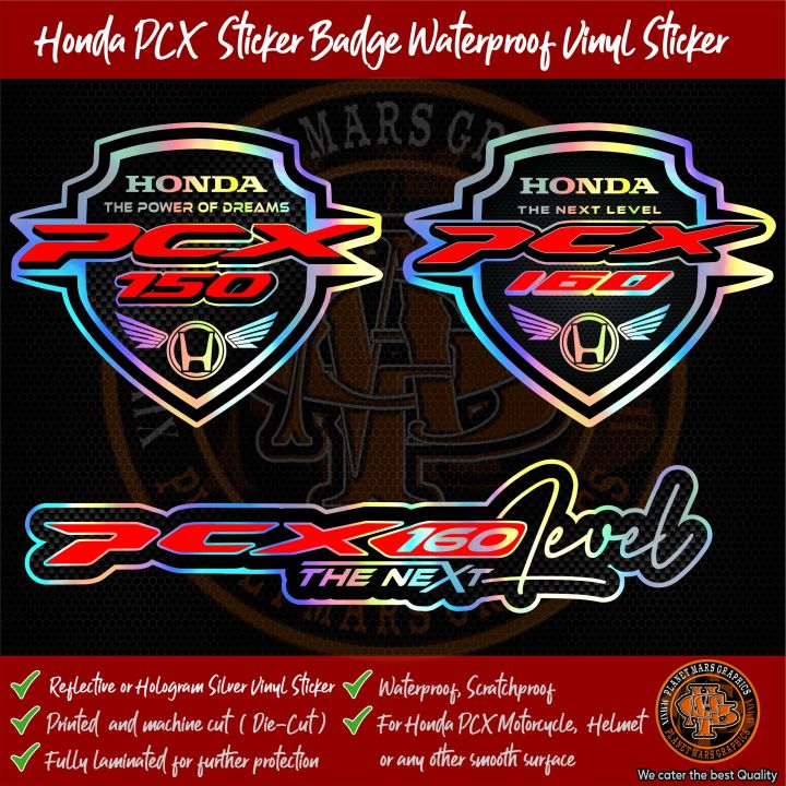 HONDA PCX 160 / 150 STICKER DECAL BADGE waterproof laminated vinyl ...
