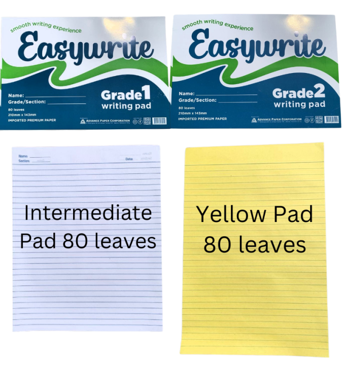 Grade 1, 2, 3, 4 Pad Paper / Intermediate pad paper / Yellow pad paper ...