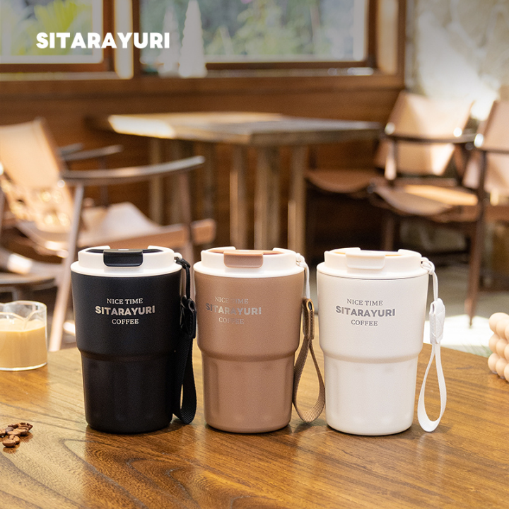 SITARAYURI (ของแท้) แก้วกาแฟขนาดพกพา 600ml แบบกระดกดื่ม แก้วเก็บ ...