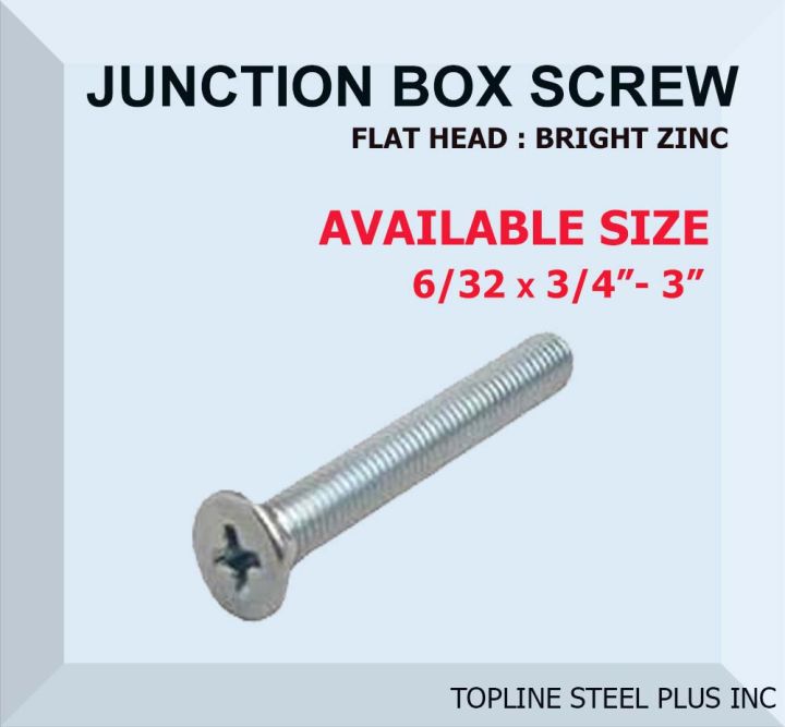 Junction Box Screw 6/32 x 3/4" - 3" | Lazada PH
