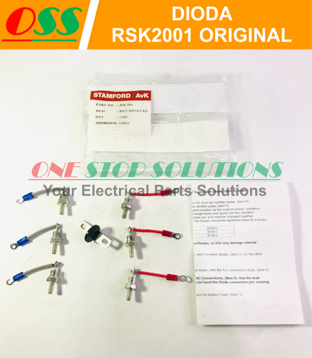 RECTIFIER KIT RSK2001 DIODA VARISTOR RSK 2001 STAMFORD ORIGINAL | Lazada Indonesia