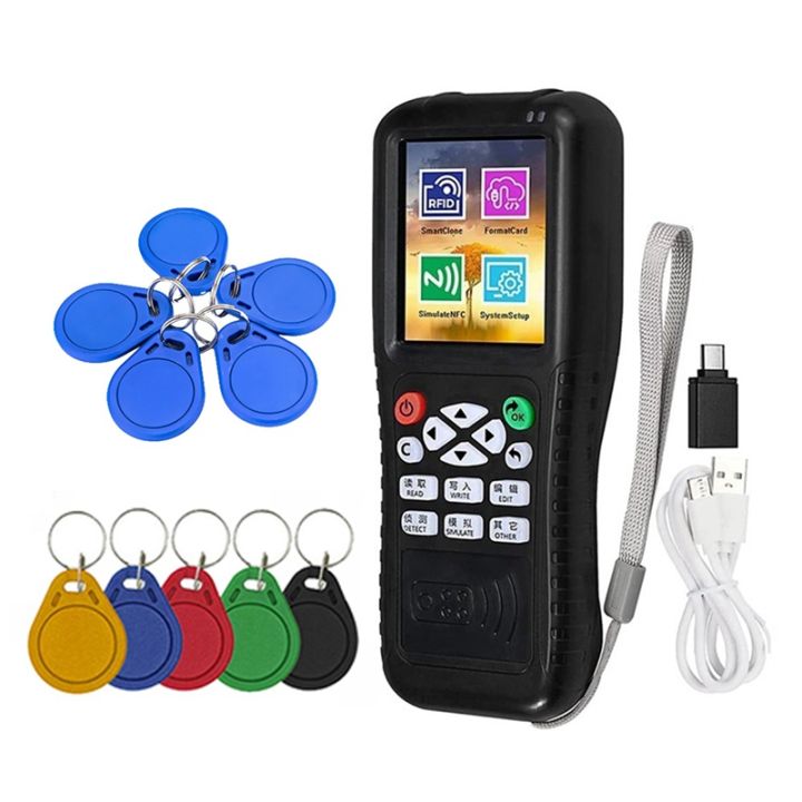 (NFPE) X100 RFID NFC Smart Card Reader Writer +5XUID/CUID Keychain RFID Duplicator ID IC Card ...