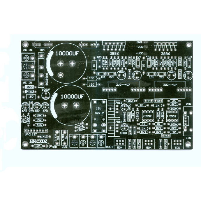 LM3886 With Front Stage Integrated Version 68W*2 Dual AC 20V-26V PCB ...