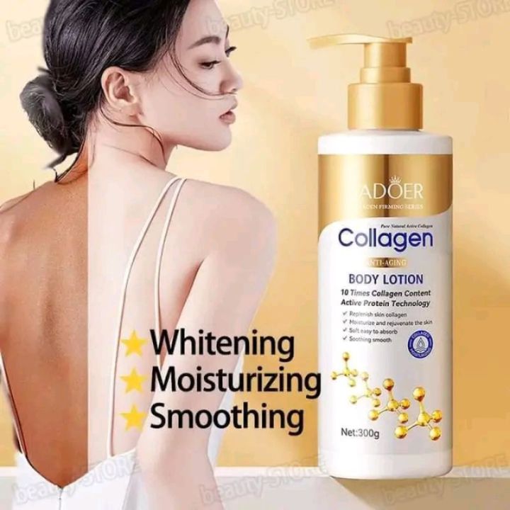 Original Sadoer Body Lotion 300g Collagen With Glutathione Spf 100 Hydrating Anti Aging ...