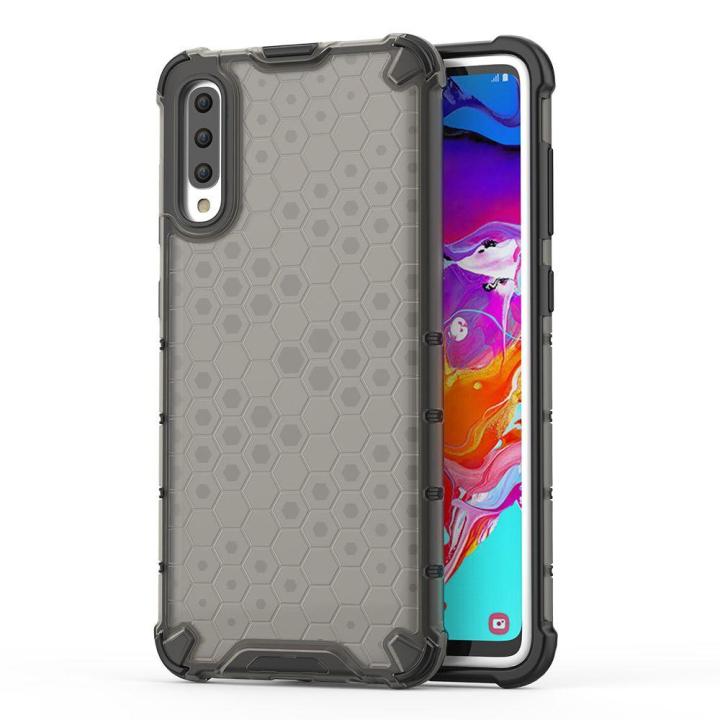 Galaxy A70 Case, WindCase Honey Comb Series Hybrid Translucent PC Slip ...