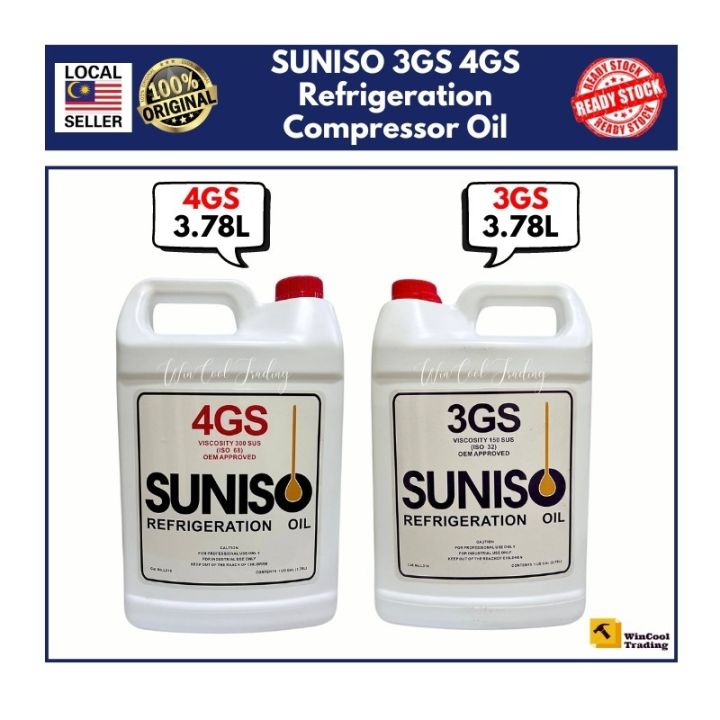 SUNISO Compressor Oil Refrigeration Oil 3GS/4GS (3.78 Liter) | Lazada