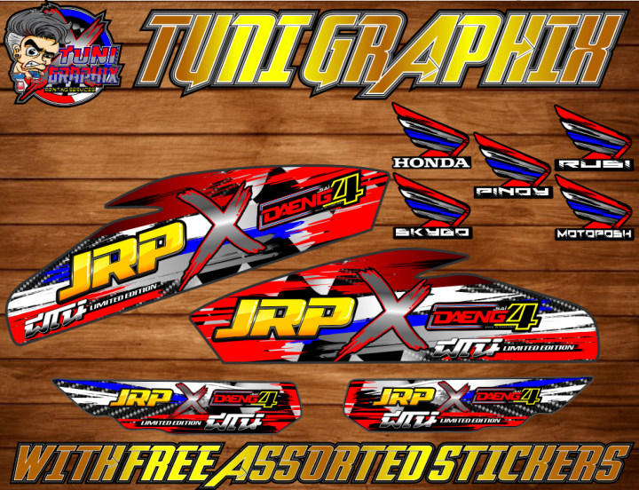 TMX / RUSI / PINOY / MOTOPOSH / SKYGO / DECALS STICKER V6 ( JRP X DAENG ...
