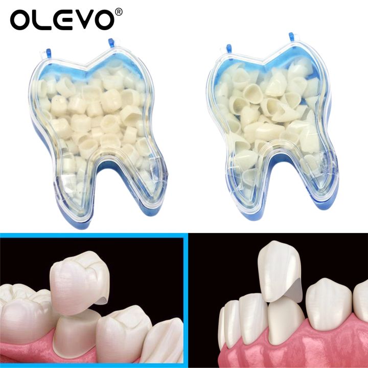 [juhua] 50Pcs/Box Dental Temporary Crown Kit Resin Porcelain Anterior ...