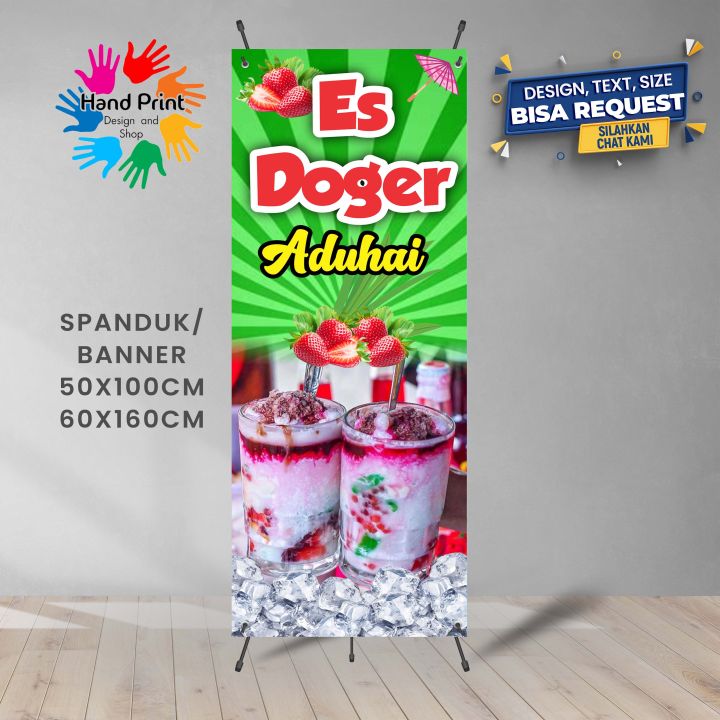 Spanduk Banner Es Doger Aduhai Hijau Gratis Memesan Desain | Lazada ...